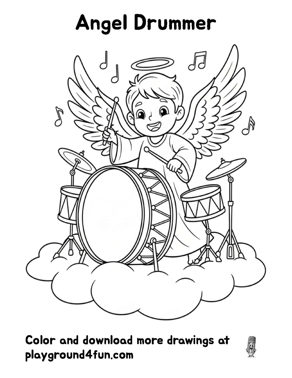 180+ Free Printable Angel Coloring Pages for Kids & Adults